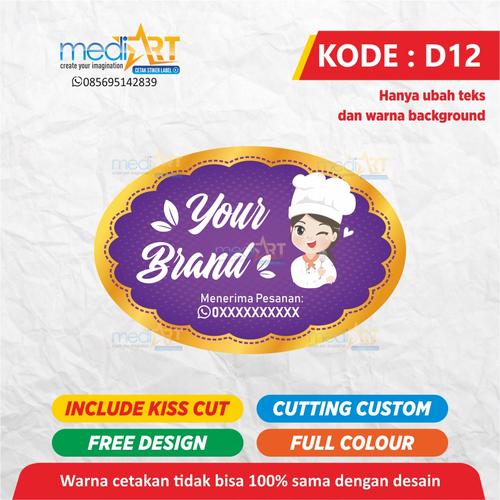 Jual Stiker Untuk Box Makanan, Stiker Merek Makanan Vinyl Tahan Air ...