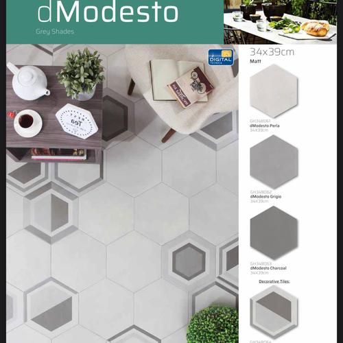Jual ROMAN Keramik Interlok Hexagonal 34x39 cm dModesto Series - Kota ...
