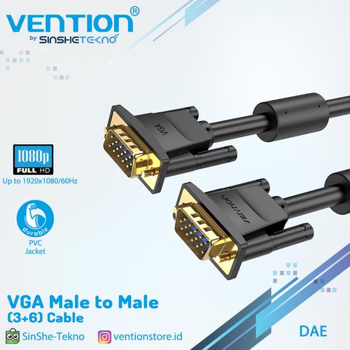 Jual Vention Kabel VGA 2M Male To Male High Quality - DAE Round ...