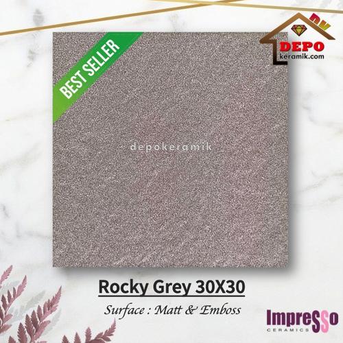 Jual Impresso Rocky Grey 30x30 Kw1 Keramik Kasar - Jakarta Pusat ...
