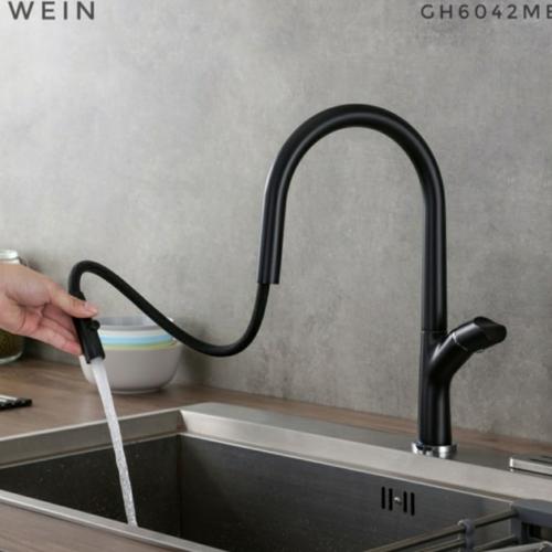 Jual Kran Sink Hitam Tarik Mixer/Kran Cuci Piring Model Modena Tarik ...