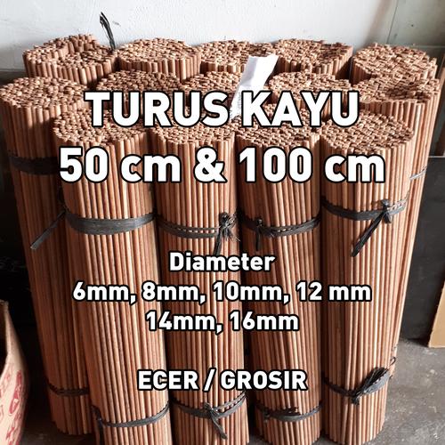 Jual Turus Stik Kayu Silinder Bulat Dowel 50 cm / 100 cm Gagang Tongkat ...
