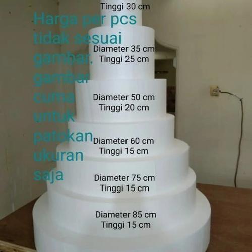 Jual Bulat Diamter 100 (Kotak 100x100) Tinggi 1-10cm Dummy Cake ...