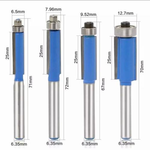 Jual 4pcs Mata Router Trimmer Flush Trim HPL PVC EDGING Bearing bawah ...