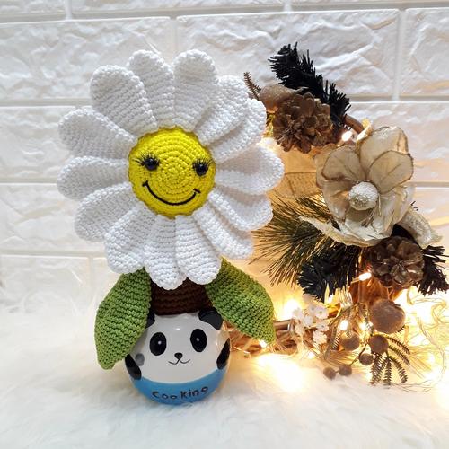 Jual Bunga rajutan handmade rajutan kadounik/dekorasi rumah/pajangan ...