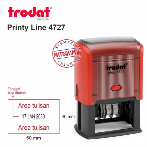 Jual Stempel Trodat 4727 ( Model Persegi dengan Tanggal ) - Dengan tulisan - Jakarta Barat ...