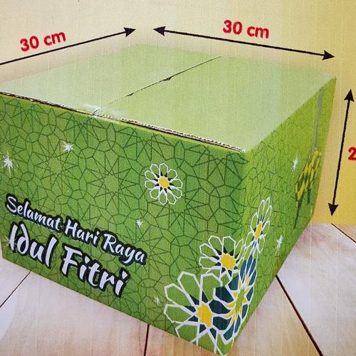 Jual KARDUS 30 x 30 x 21 CM SELAMAT HARI RAYA IDUL FITRI HIJAU LEBARAN ...