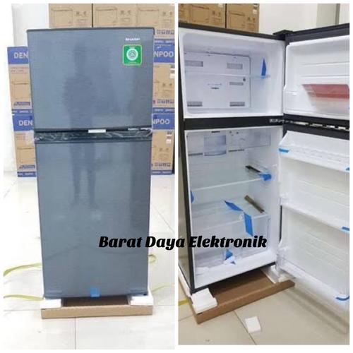 Jual KULKAS SHARP 2 PINTU SHARP SJ 195 MD TANPA BUNGA ES GARANSI RESMI ...