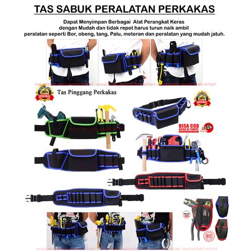 Jual Tas Sabuk Perkakas Mesin Bor Tool Bag Teknisi Tool Storage Waist ...