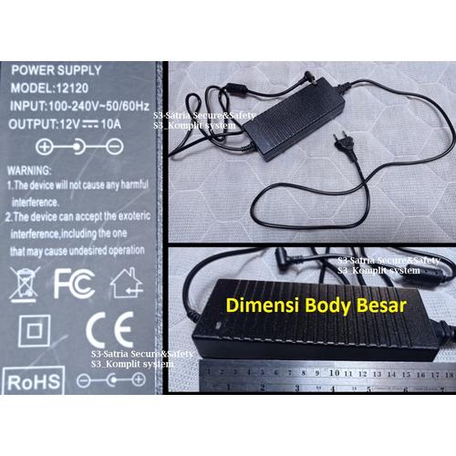 Jual Adaptor 12v 10A Switching Power Supply DC 12 V 10 A 12 Volt 10 ...