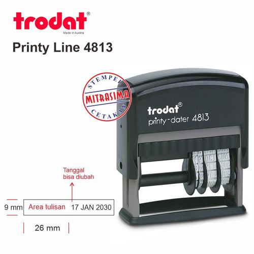 Jual Stempel Trodat 4813 ( Model Persegi dengan Tanggal ) - Dengan ...