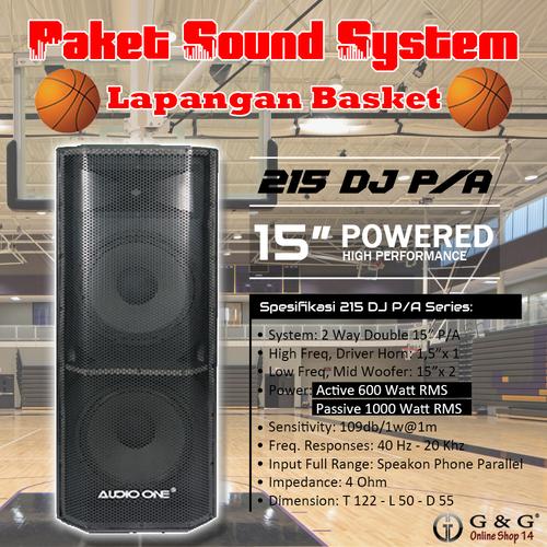 Jual PAKET SOUND SYSTEM LAPANGAN BASKET - PAKET SOUND SYSTEM AUDIO ONE ...