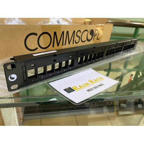 Jual AMP Frame Panel 24port Cat6 1u COMMSCOPE Patch Panel Cat6 24port ...