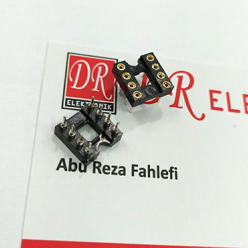 Jual Soket IC 8 pin Lubang Bulat socket 8p kaki 8pin Round Hole 2x4 DIP ...