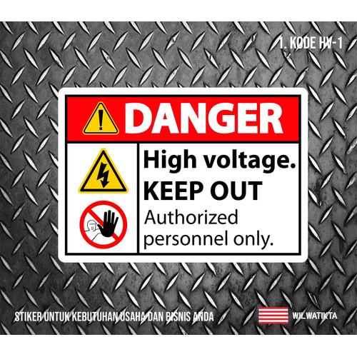 Jual Sticker Safety Sign High Voltage & Gas Mudah Terbakar - HV-1 ...