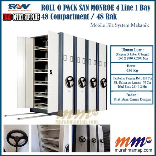 Jual Roll O Pack San Monroe 4 Line 1 Bay, Mobile File 48 Compartment ...