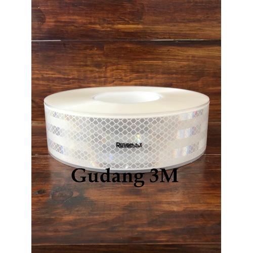 Jual Reflomax 50MM x 50M sticker Reflektif Mobil Lulus Uji KIR - Putih ...