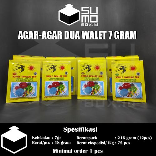 Promo Agar agar double swallow sun sachet 7gram powder cap dua walet ...