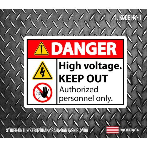 Jual Sticker Safety Sign High Voltage & Gas Mudah Terbakar - HV-1 ...
