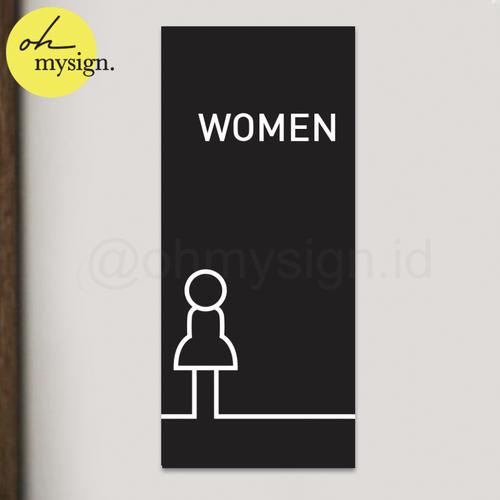 Jual SIGN AKRILIK TOILET WOMEN| RESTROOM SIGNAGE | LABEL WC AKRILIK ...