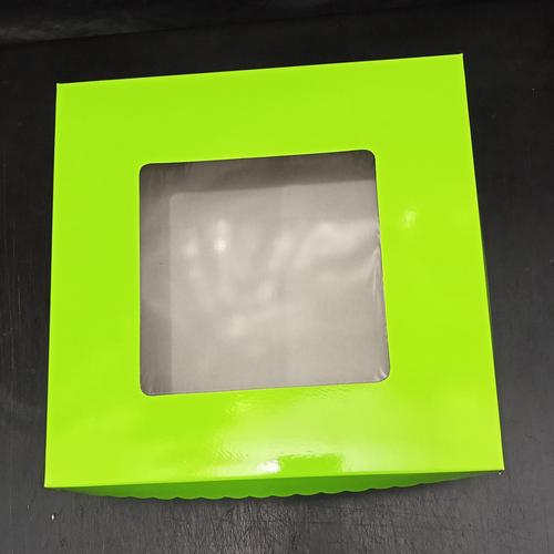 Jual Dus kotak box kue dengan mika kaca ukuran 20x20x7 Dus kue warna ...