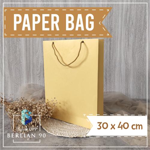 Promo Paper Bag Tas Belanja Polos Warna Shopping Bag Goodie Bag 30 x 8 ...