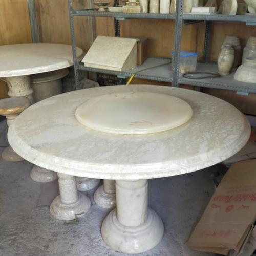 Jual Meja Makan Bulat Putar Batu Onyx Putih Tulungagung - Kab ...