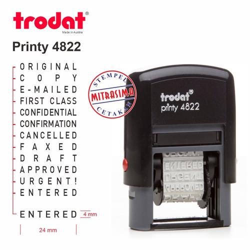 Jual Stempel Trodat 4822 ( Stempel Aneka Tulisan ) - Hitam - Jakarta Barat - Mitrasima Stempel ...