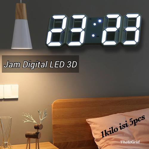 Jual Jam Dinding Digital LED 3D Gaya Modern Untuk Dekorasi Ruang Tamu ...