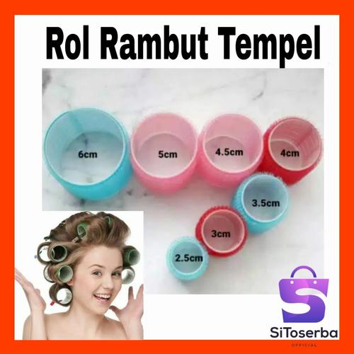 Jual ROL RAMBUT TEMPEL KRETEKAN - ROL TEMPELAN JEPIT PONI 3 4 5 6 CM ...