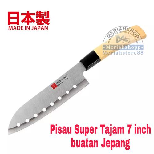Jual Pisau Dapur Daging Sayur 7 inch Jepang Japan Stainless Kitchen ...