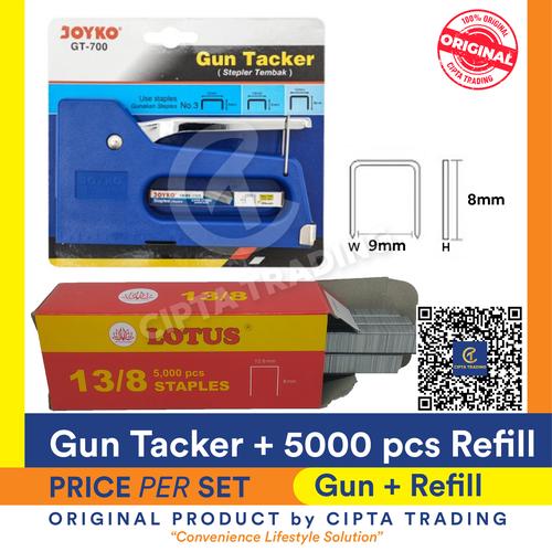 Jual stapler - Joyko - Gun Tacker GT-700 + Staples 13/8 Lotus ...