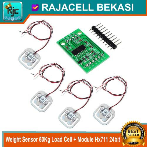 Jual Weight Sensor 50Kg Load Cell + Module Hx711 24bit ADC gain ...