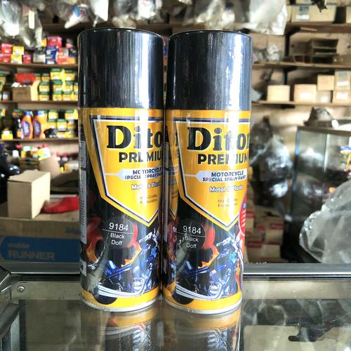 Jual cat semprot diton premium 9184 black doff / hitam doff - Kota ...