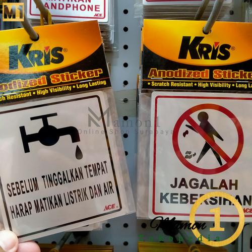 Jual Sign label JAGALAH KEBERSIHAN/Kris stiker 9x10 cm - JAGALAH ...