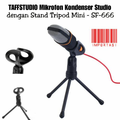 Jual TAFFSTUDIO Microphone Condenser Studio dengan Stand - SF-666 ...