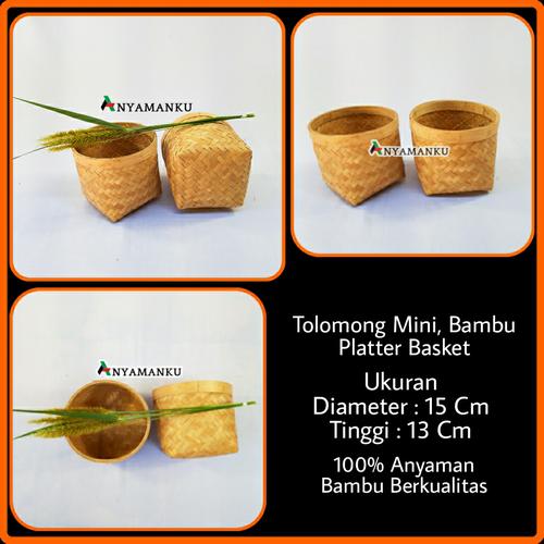 Jual Tolombong Mini/Anyaman Bambu Tolombong Mini/Tempat Snack/Souvrnir ...