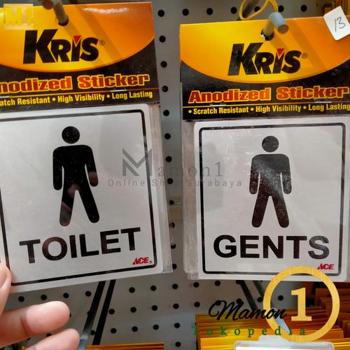 Jual Sign label TOILET/GENTS/Kris stiker 9x10 cm - TOILET - Kota ...