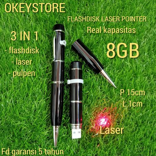 Jual Flashdisk pulpen laser pointer 3 in 1 8GB - tanpa kotak - Kota ...