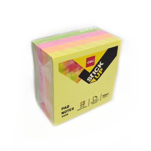 Jual STICKY NOTES MEMO TUMPUK TEMPEL WARNA 76X76 ISI 400 LBR A030 DELI ...