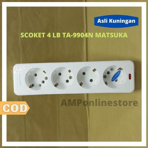 Jual SOCKET MATSUKA 4/3 Lubang TA-9904N/TA-9903N /STOP KONTAK/ KUNINGAN ...