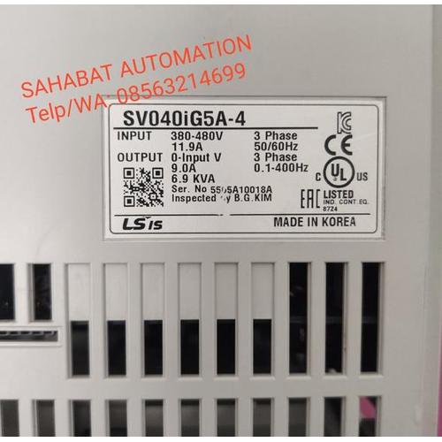 Jual Inverter Ls 4 Kw 380V Lsis Vfd Vsd Sv040Ig5A-4 Inverter 5 Hp - Jakarta Selatan - Dynamic ...