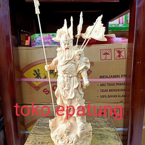 Jual patung dewa kwan kung / kwan kong / guan yu - kayu - 12 inch ...