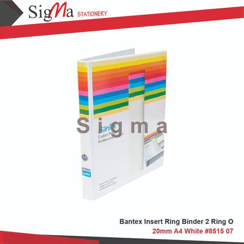 Jual BANTEX INSERT RING BINDER 2 RING O 20MM A4 WHITE #8515 07 - Jakarta Utara - Sigma ...