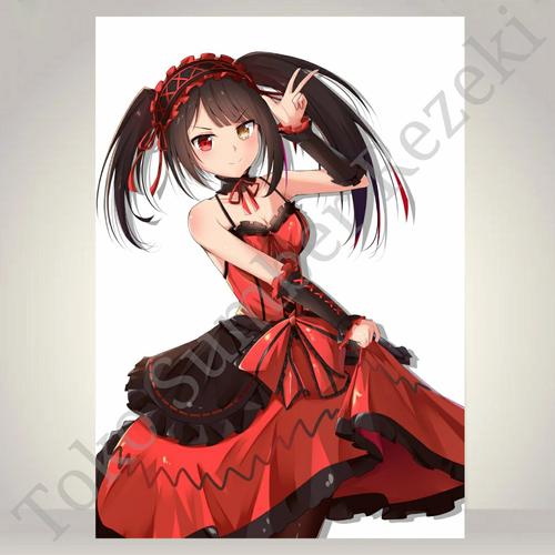 Jual Poster Art Date A Live Bullet Red Paper Tokisaki Kurumi Kanvas ...
