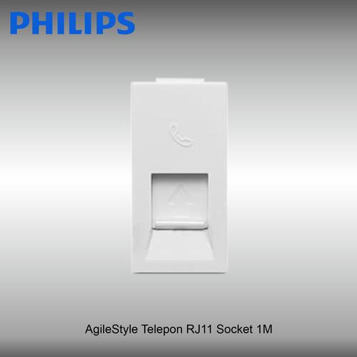 Promo Socket stop kontak Tlp Telephone Philips Agilestyle RJ11 1 Module ...