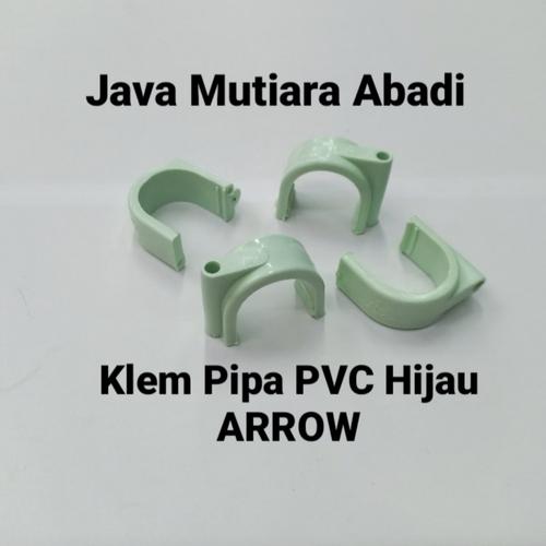 Jual Klem Clamp pipa PVC 1/2" Clam Omega Hijau ARROW(Tanpa paku ...