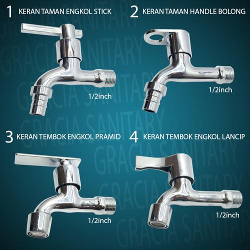 Jual Kran Air Stainless Keran Panas Dingin Kran air taman tembok 1 ...