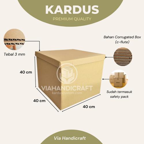 Jual Kardus Pindahan Box Tutup 40 x 40 x 40 cm Dus Kemasan Produk Besar ...