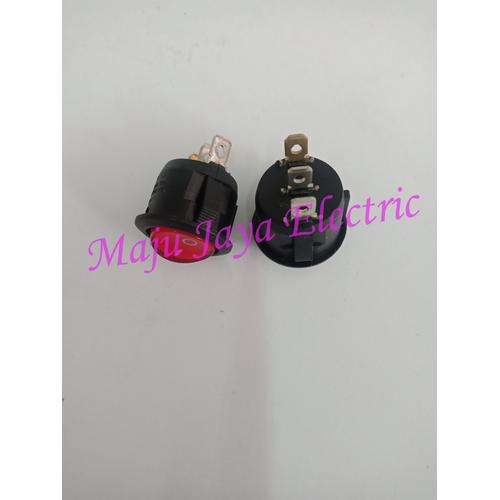Jual Saklar Switch Power On Off Bulat Lampu Indikator Rocker 3 Pin ...